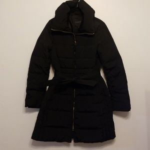 Talbots | Jackets & Coats | Talbots Belted Black Quilted Puffer Coat ...